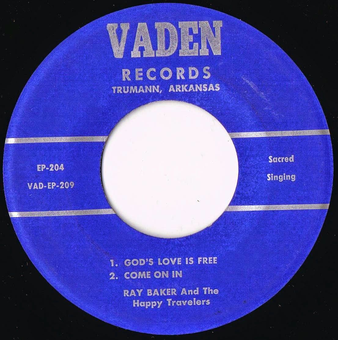 Arkansas 45rpm Records: Vaden